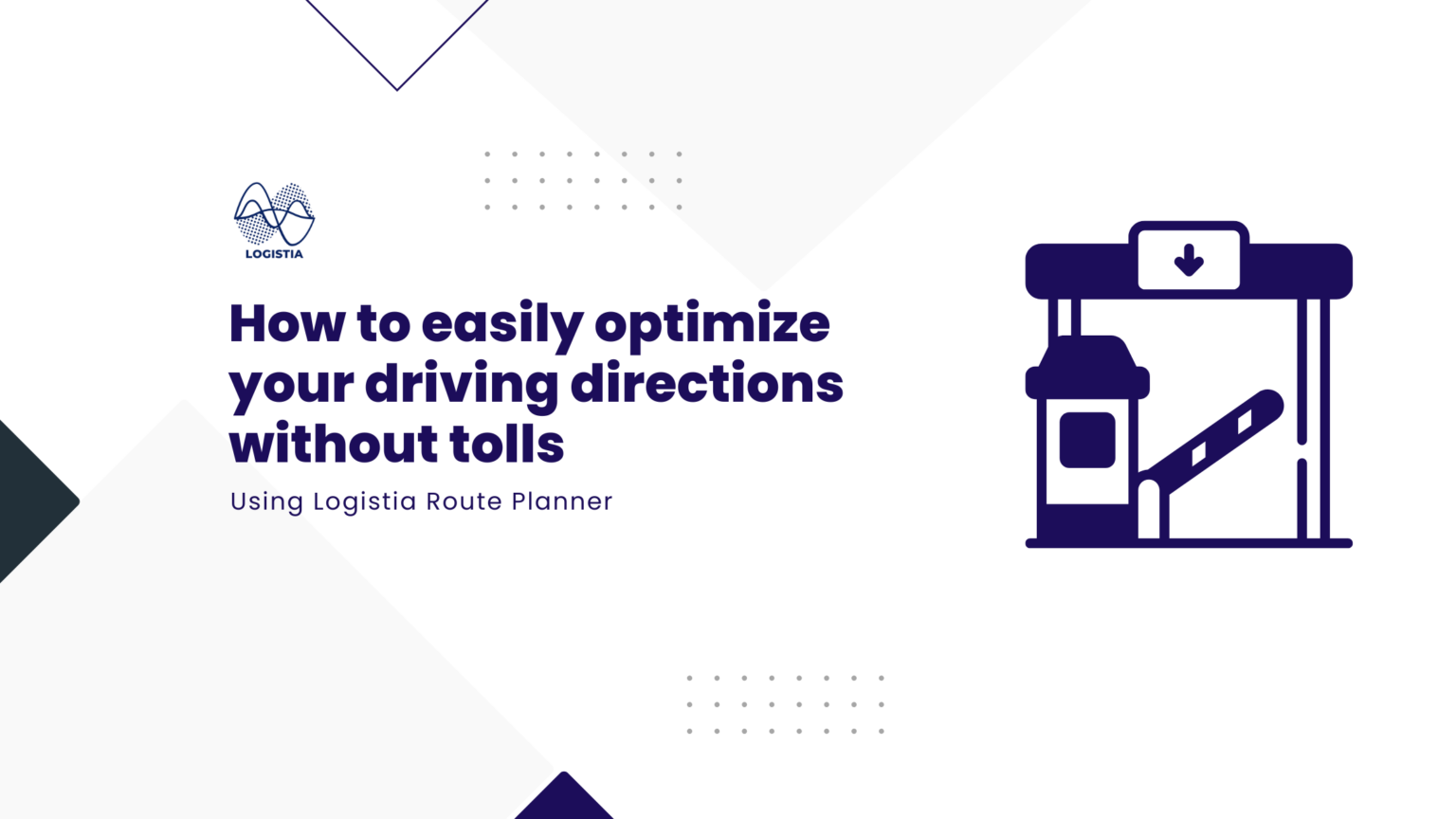 How to optimize driving directions without tolls